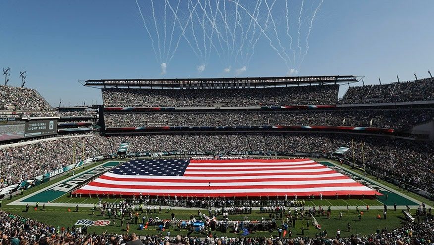 The Story Behind The Massive American Flags At Sporting Events Report 